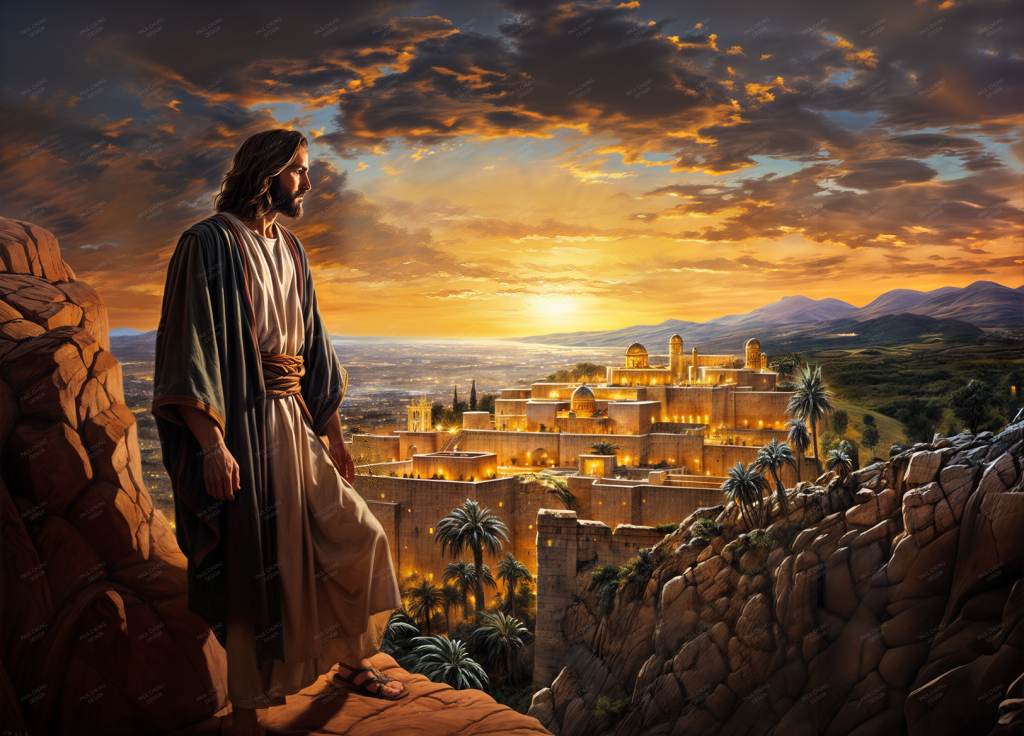 Jesus Overlooking Jerusalem - Paul Chung Design